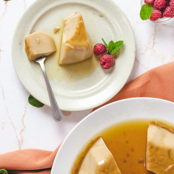 Pudim caseiro vegan - sem leite e sem ovos - Criar Comer Crescer