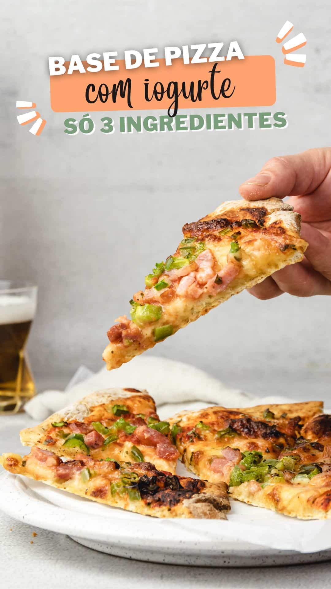 Base de pizza com iogurte só 4 ingredientes - Criar Comer Crescer