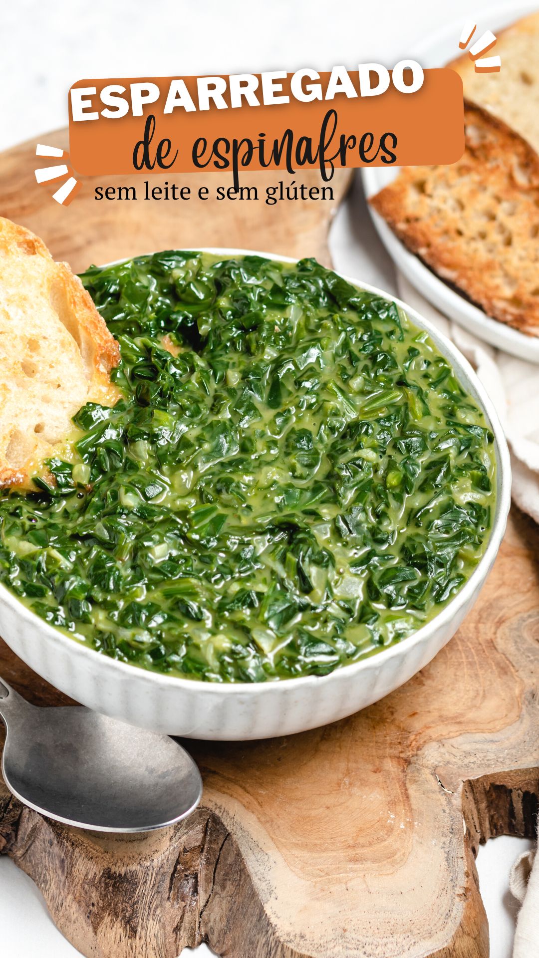 Esparregado de espinafres sem leite/glúten - Criar Comer Crescer